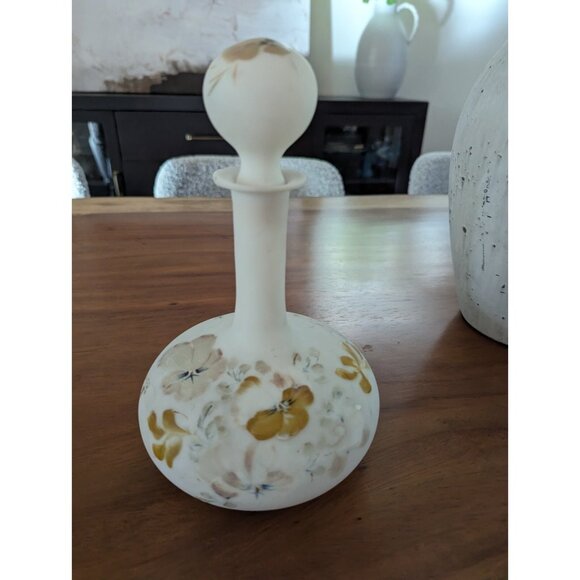 Bristol | Art | Antique Victorian Handblown Lusterless Bristol Burmese Glass Vanity Bottle ...